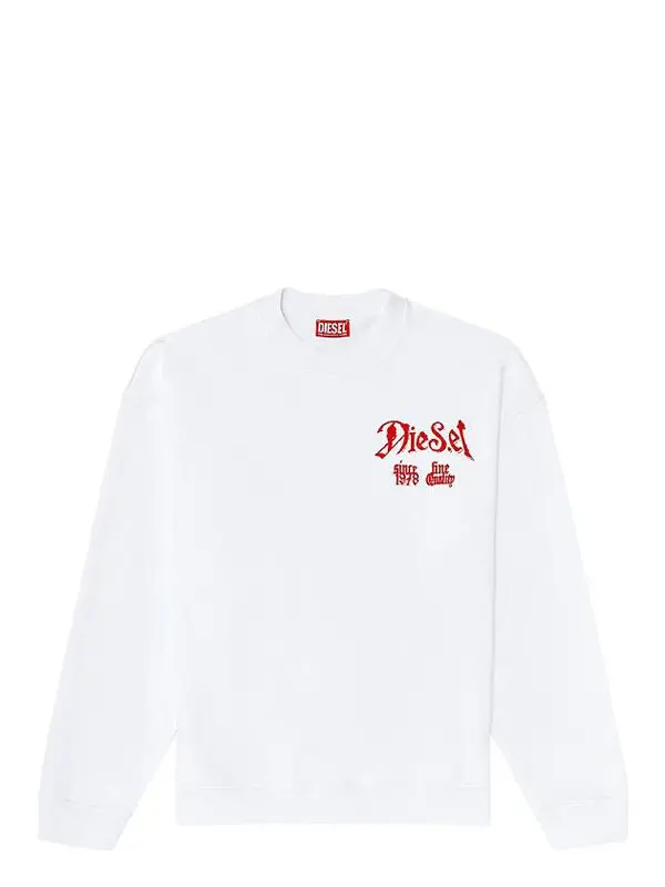 DIESEL® Flocked Graphic-print Cotton Jumper - 100