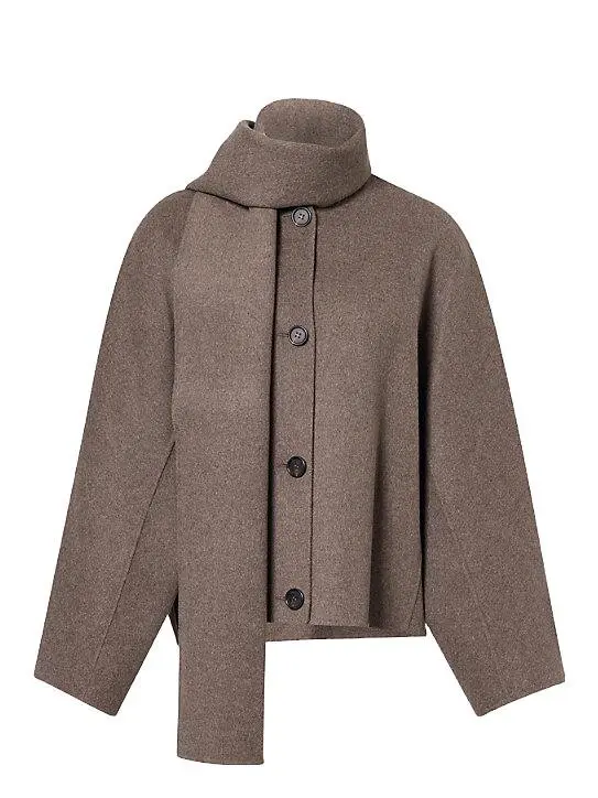 Max Mara Cropped Wool Jacket - Medium Grey