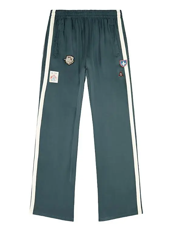 DIESEL® Embroidered-patches Satin Track Trousers - 5kq