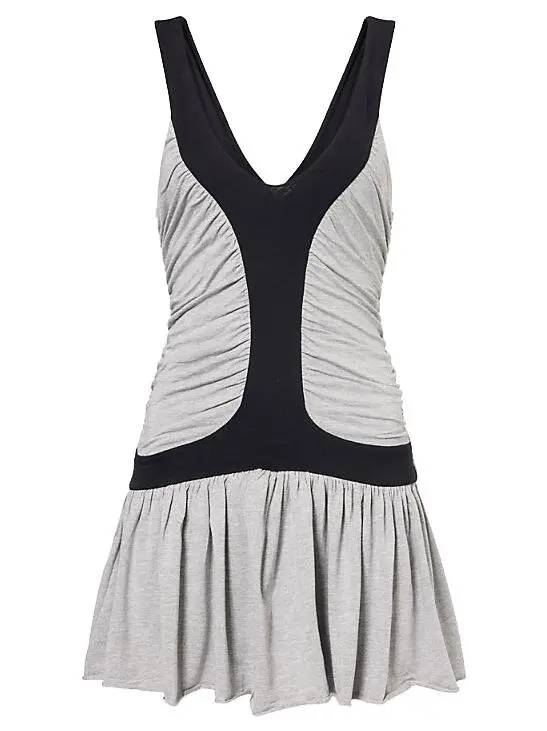 Gimaguas Molly Ruched Jersey Mini Dress - Grey