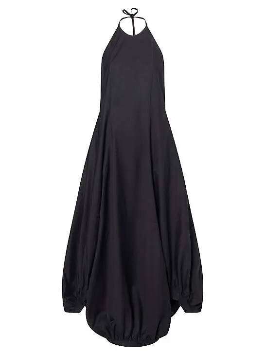 Gimaguas Samba Halter Cotton Maxi Dress - Black
