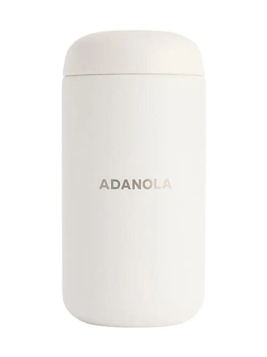 ADANOLA Logo-print Stainless-steel Flask 400ml - Marshmallow White