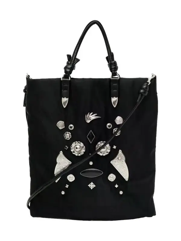 Toga Embellished Shoulder Bag - Black