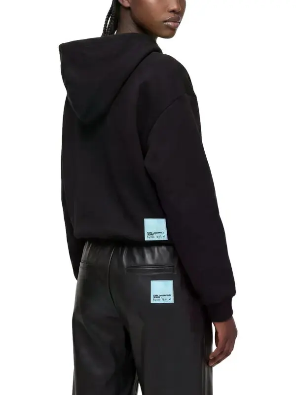 Karl Lagerfeld X Pietro Terzini Boxy Hoodie - Black