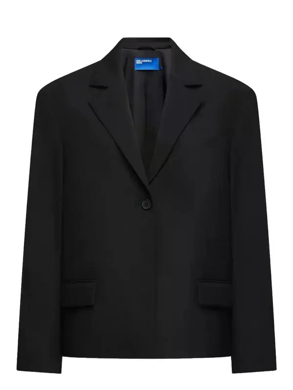 Karl Lagerfeld X Pietro Terzini Oversized Boxy Blazer - Black