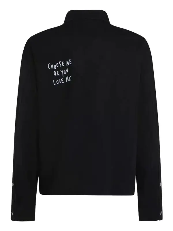 Karl Lagerfeld X Pietro Terzini Logo-patch Overshirt - Black