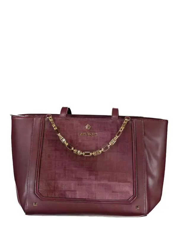 LAURA BIAGIOTTI Monogram-pattern Chain-link Tote Bag - Red