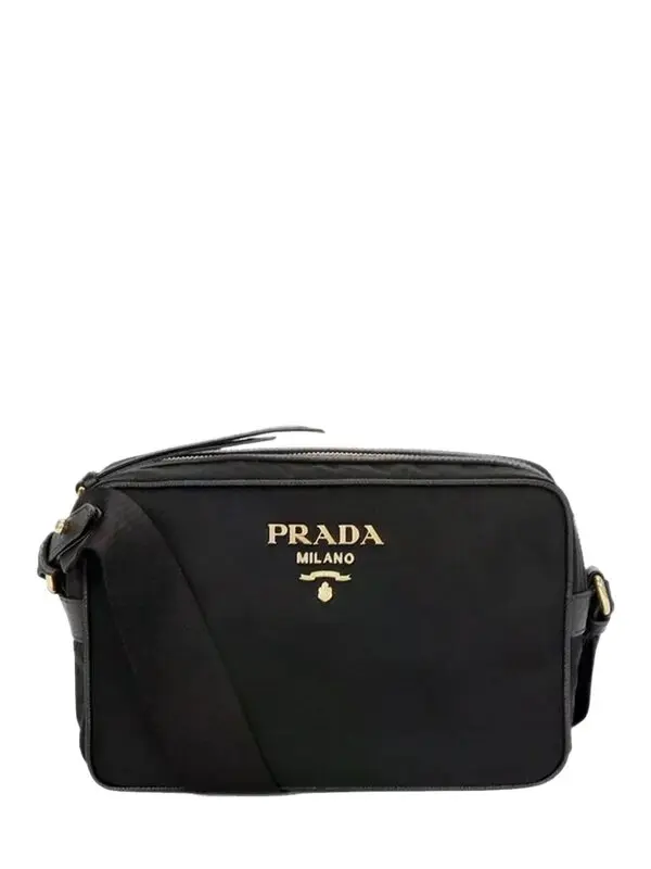Prada Logo-lettering Shoulder Bag - Black