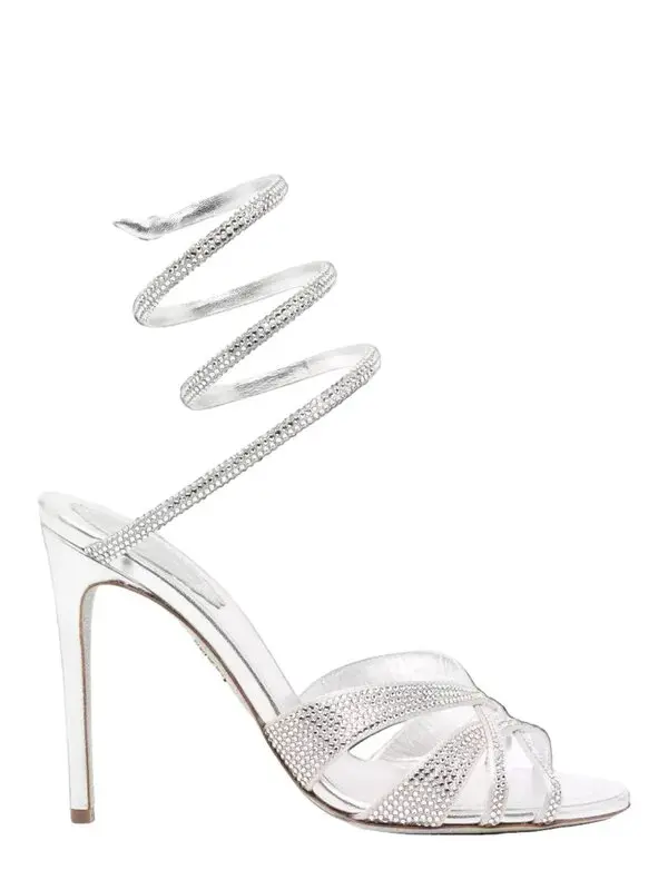 Rene Caovilla 105mm Cleo Sandals - Silver