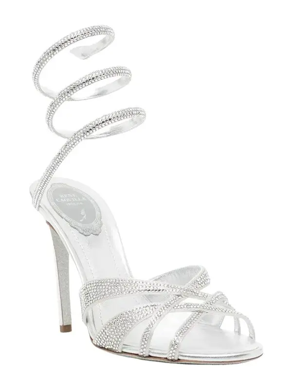 Rene Caovilla 105mm Cleo Sandals - Silver
