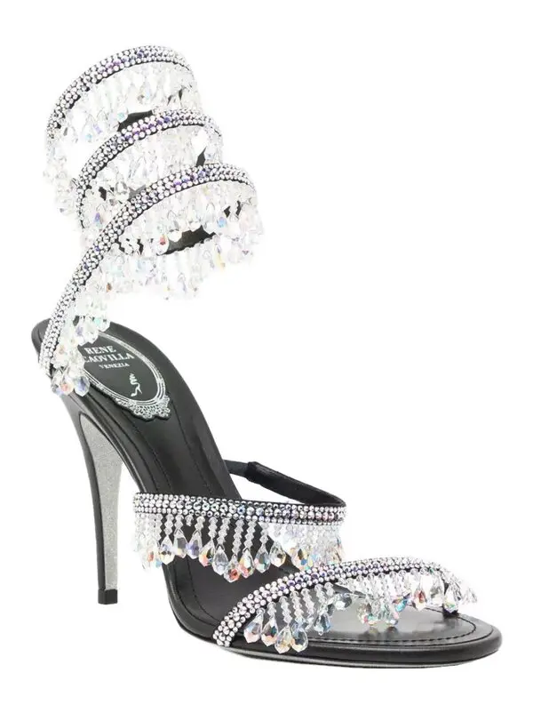 Rene Caovilla 105mm Chandelier Sandals - Black