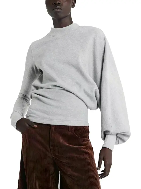 A.W.A.K.E. Mode Asymmetric Slouched-sleeve Sweatshirt - Grey