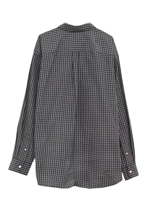 Loewe Anagram-embroidered Checked Shirt - Black