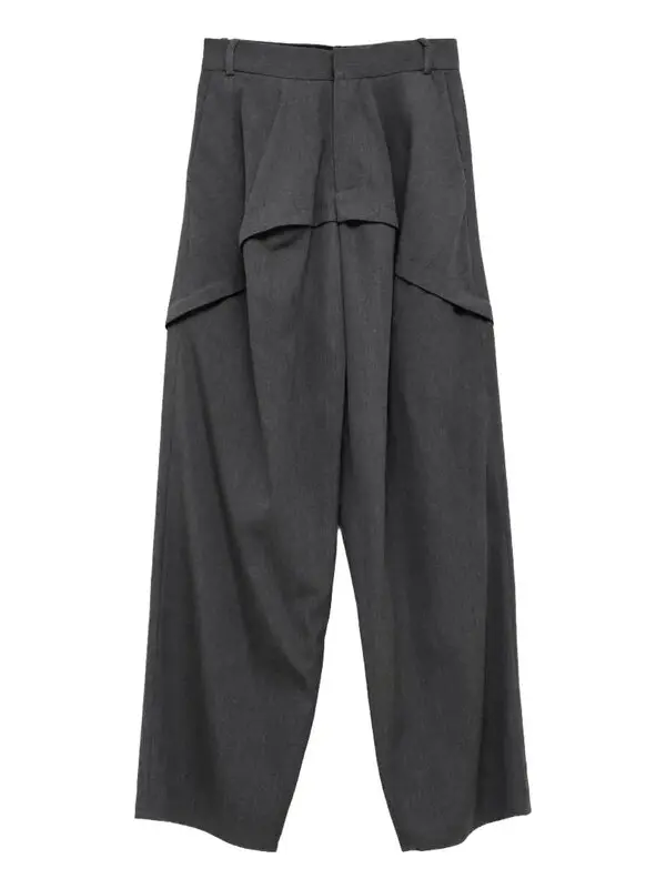 Loewe Panelled Wool Trousers - Grey