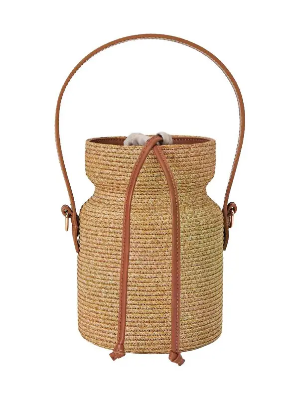 AMPHORA Kylix Woven Bucket Bag - Neutrals