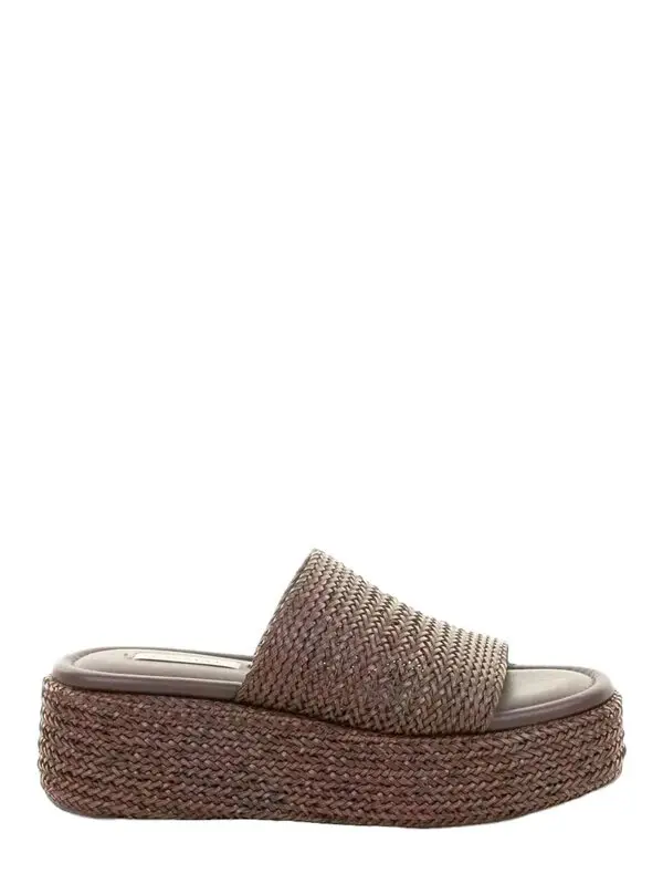 Casadei Woven Platform Sandals - Brown