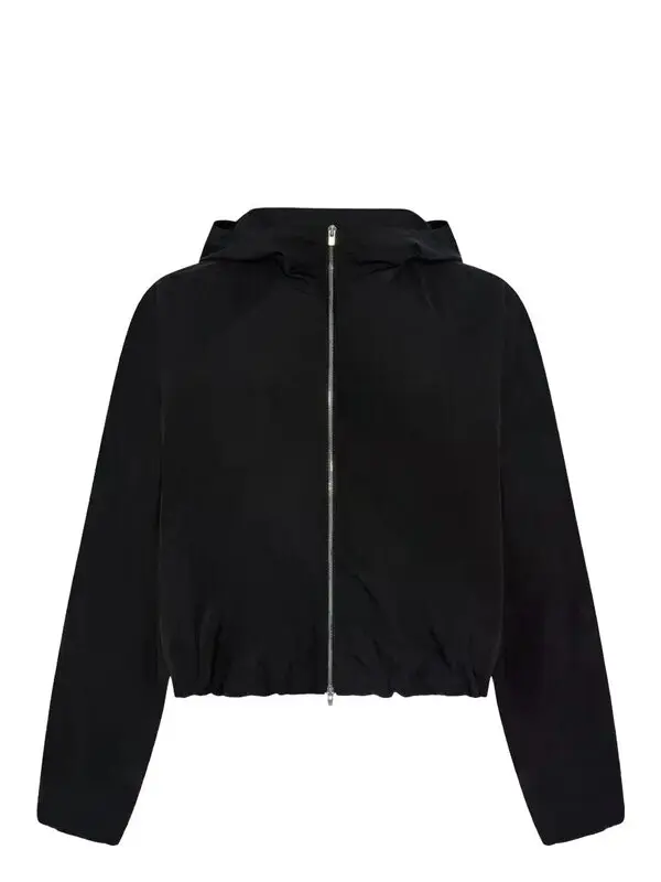 Another Tomorrow Hooded Blouson Jacket - Black