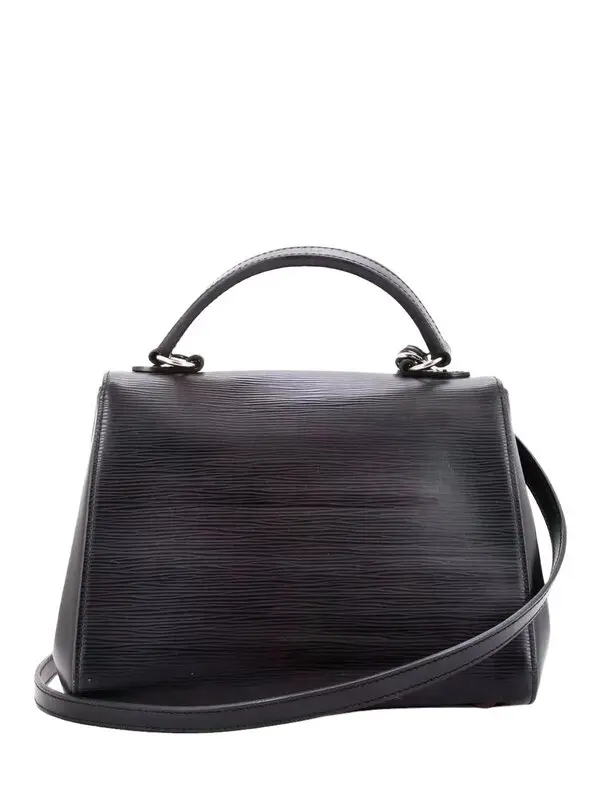 LOUIS VUITTON Cluny Top Handle Bag Epi Leather Bb Satchel - Black