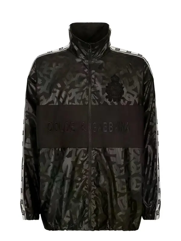 Dolce & Gabbana Dg-print Track Jacket - Black