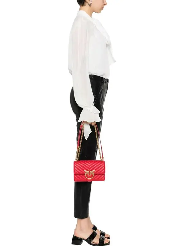 Pinko Mini Love Crossbody Bag - Red