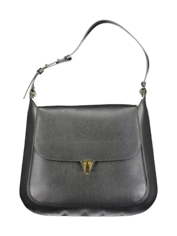 COCCINELLE Grainy Leather Shoulder Bag - Black