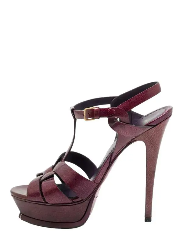 Saint Laurent Tribute Platform Sandals - Purple