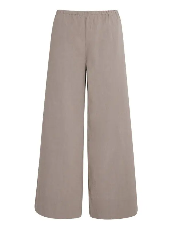 ST. AGNI Stretch-organic Cotton Drawstring Trousers - Beige