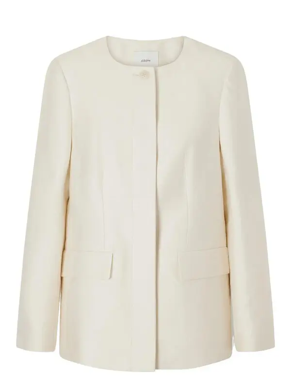 JOSEPH Myra Woven Blazer - Neutrals