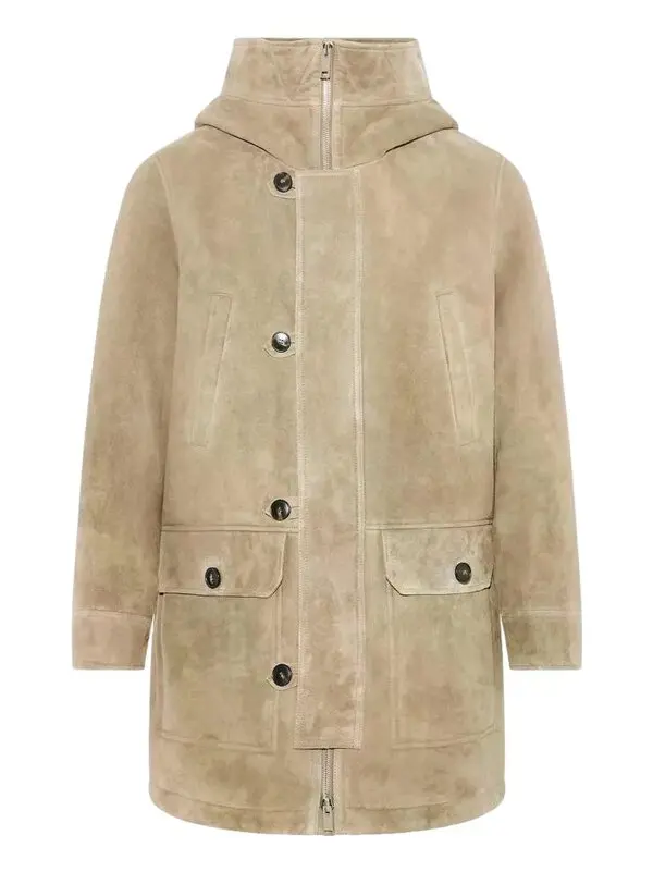 YVES SALOMON Shearling-lined Hooded Parka - Neutrals