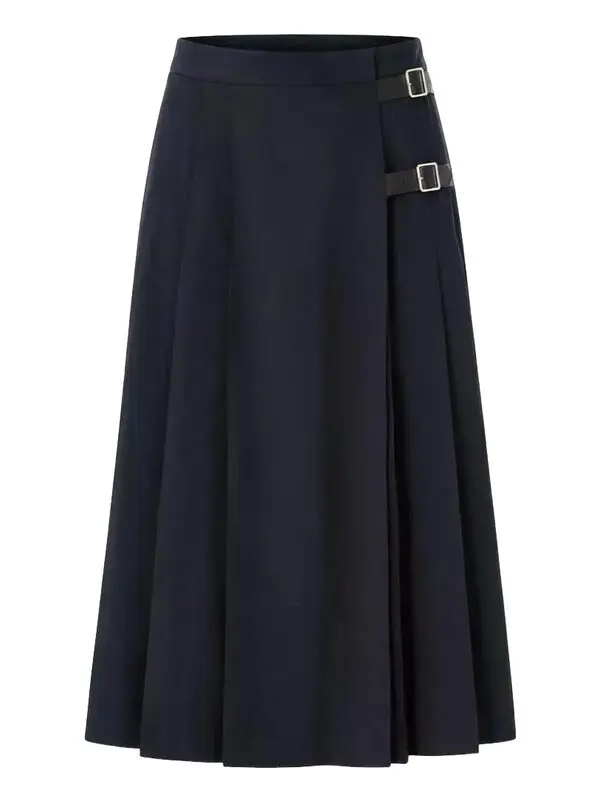 Barbour Buckle-fastening Pleated Skirt - Blue