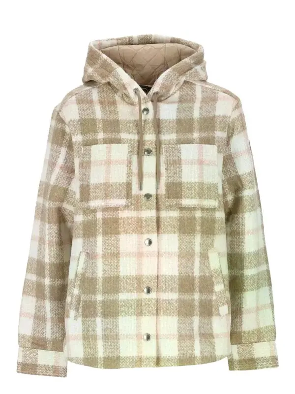 COLMAR Check-pattern Hooded Jacket - Neutrals