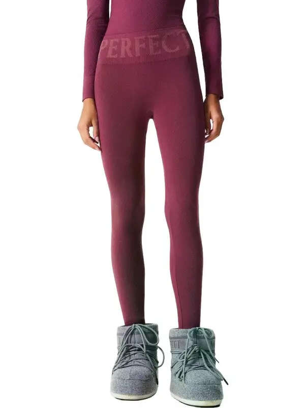 Perfect Moment Logo-waistband Ski Leggings - Red