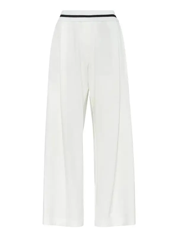 Brunello Cucinelli Elasticated-waistband Palazzo Pants - Neutrals