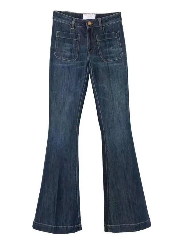 Seafarer Logo-embroidered Flared Jeans - Blue