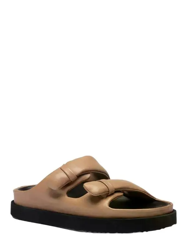 Officine Creative Chora Padded Leather Slides - Neutrals
