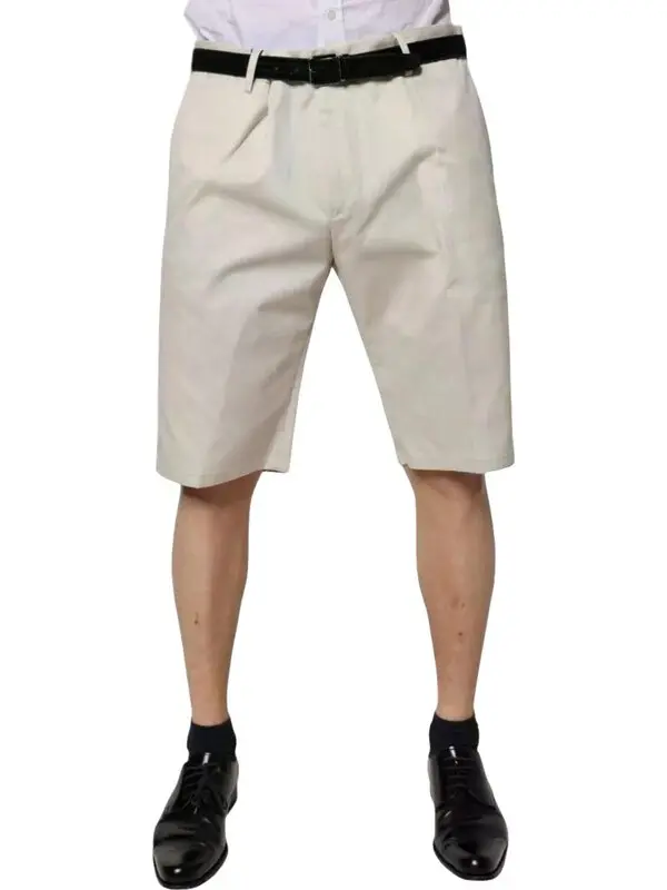 Dolce & Gabbana Pleated-detail Chino Shorts - Neutrals