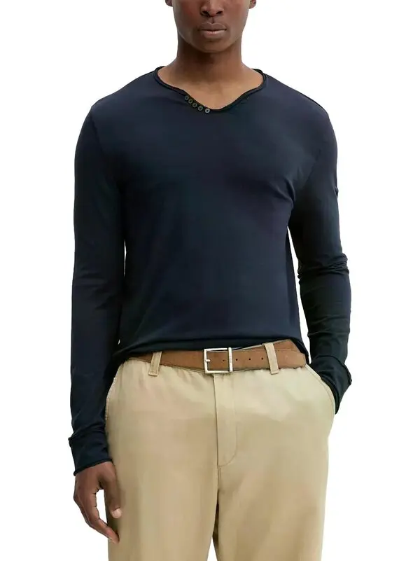 Zadig&Voltaire Henley T-shirt Monastir - Blue