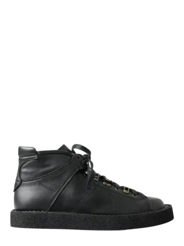Dolce & Gabbana Lace-up Leather Sneakers - Black