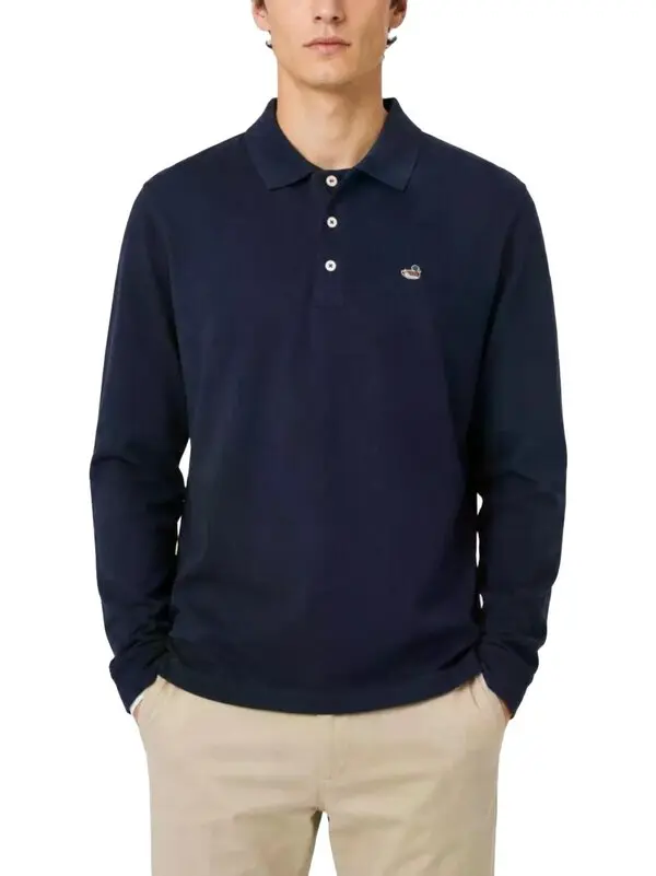 EDMMOND STUDIOS Duck Long-sleeve Polo Shirt - Blue