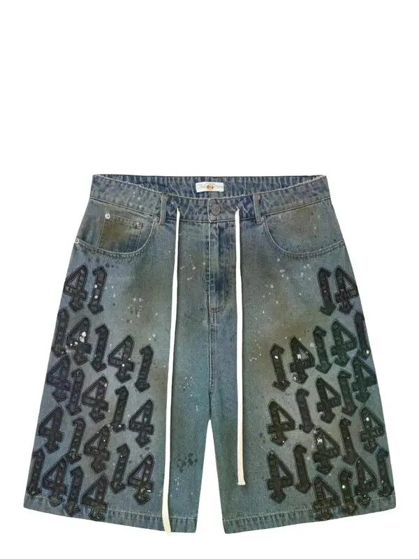 VALE FOREVER Charm Denim Shorts - Blue