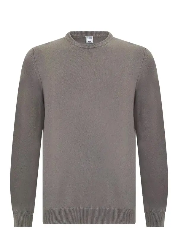 Fedeli Crew-neck Cashmere Sweater - Grey