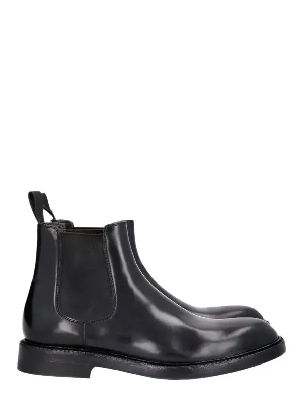 Al Duca D'aosta Elasticated Leather Chelsea Boots - Black