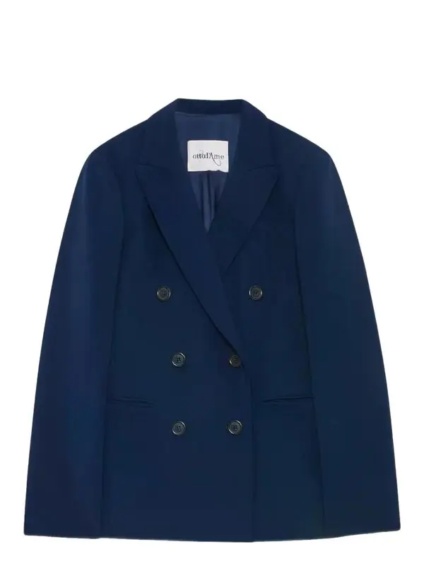 OTTOD'AME Double-breasted Peak-lapel Blazer - Blue