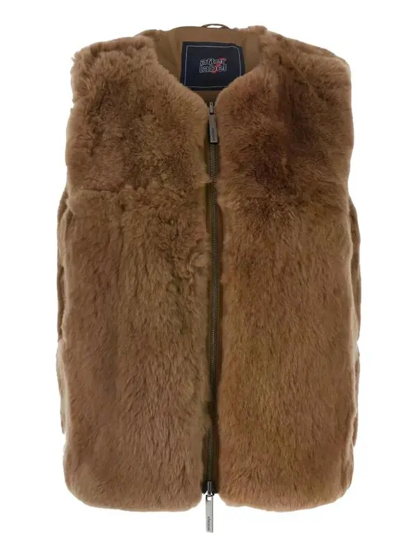 AFTER/LABEL Ushuaia Faux-fur Trim Jacket - Brown