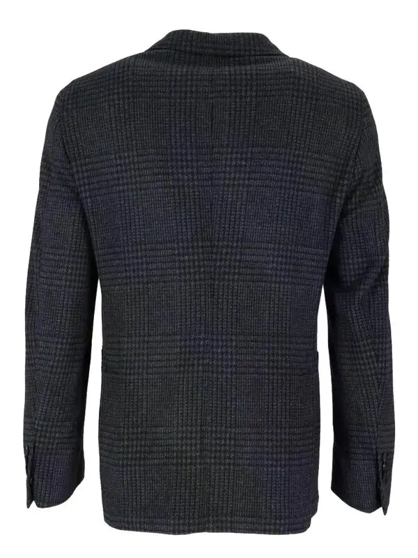 BRERA Check-pattern Blazer - Blue