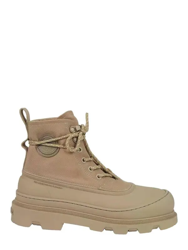 Moncler Vera Sheal Logo-patch Lace-up Boots - Neutrals