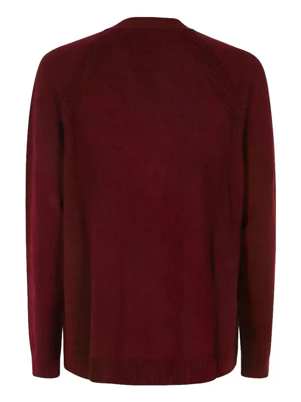 Seventy Patch-pocket V-neck Cardigan - Red