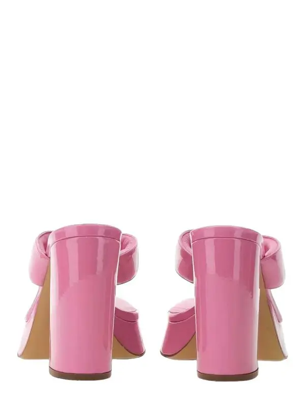 GIABORGHINI Patent-finish Platform Sandals - Pink