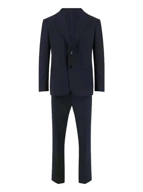 Giorgio Armani Single-breasted Wool Suit - Blue