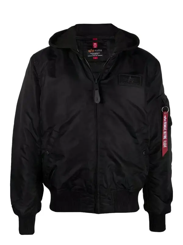 Alpha Industries Logo Bomber Jacket - Black